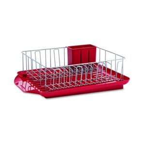 farberware 3-piece dish rack set, red