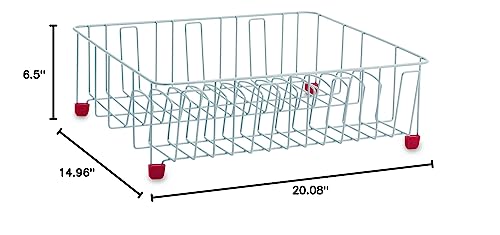 Farberware 3-Piece Dish Rack Set, Red