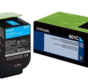 Lexmark (801) toner cartridge set, 80C10C0, 80C10K0, 80C10M0, 80C10Y0