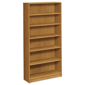 hon 1876c 1870 series bookcase, six shelf, 36w x 11 1/2d x 72 5/8h, harvest