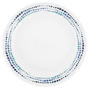 corelle livingware ocean blues 8.5" lunch plate (set of 8)