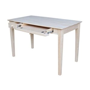 International Concepts Computer Desk with Flip Down Drawer