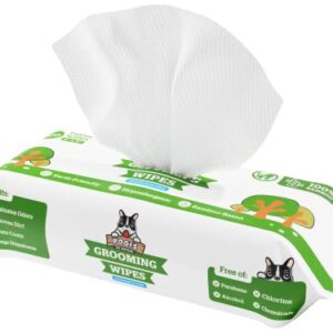 Pogi's Dog Grooming Wipes - 100 Dog Wipes for Cleaning and Deodorizing - Plant-Based, Hypoallergenic Pet Wipes for Dogs, Puppy Wipes - Quick Bath Dog Wipes for Paws, Butt, & Body - Fragrance Free