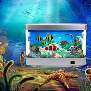 Lightahead Artificial Tropical Fish Decorative Sensory Aquarium Lamp Virtual Ocean in Motion (Marine Life A)