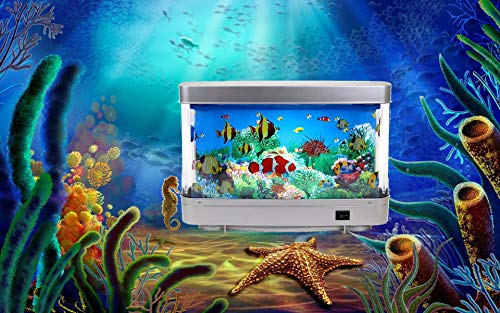 Lightahead Artificial Tropical Fish Decorative Sensory Aquarium Lamp Virtual Ocean in Motion (Marine Life A)