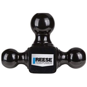 Reese 7068820 Tri-Ball Trailer Hitch Ball Mount, 14,000 lbs. Capacity, Fits 2-1/2 in. Receiver, Black