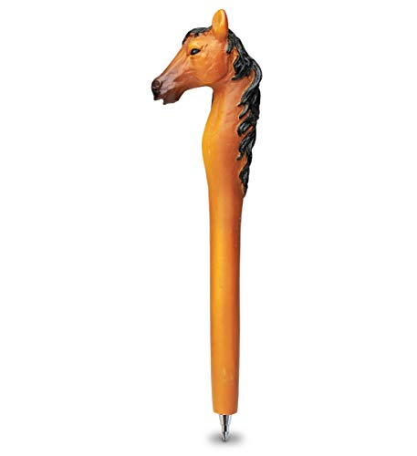 Planet Pens Brown Horse Novelty Pen - Cool Fun Unique Kids and Adults Ballpoint Pen Colorful Ranch Life Writing Pen Instrument For School and Office