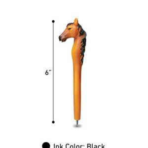 Planet Pens Brown Horse Novelty Pen - Cool Fun Unique Kids and Adults Ballpoint Pen Colorful Ranch Life Writing Pen Instrument For School and Office