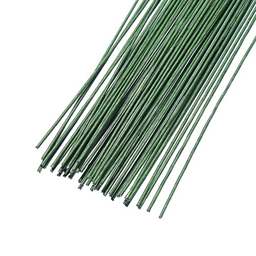 DECORA 18 Gauge Green Floral Stem Wire for Artificial Flower Making 16 inch,50/Package