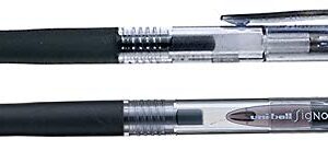 Uni-ball Signo RT Rubber Grip & Click Retractable Ultra Micro Point Gel Pens -0.38mm-black Ink- Value Set of 10