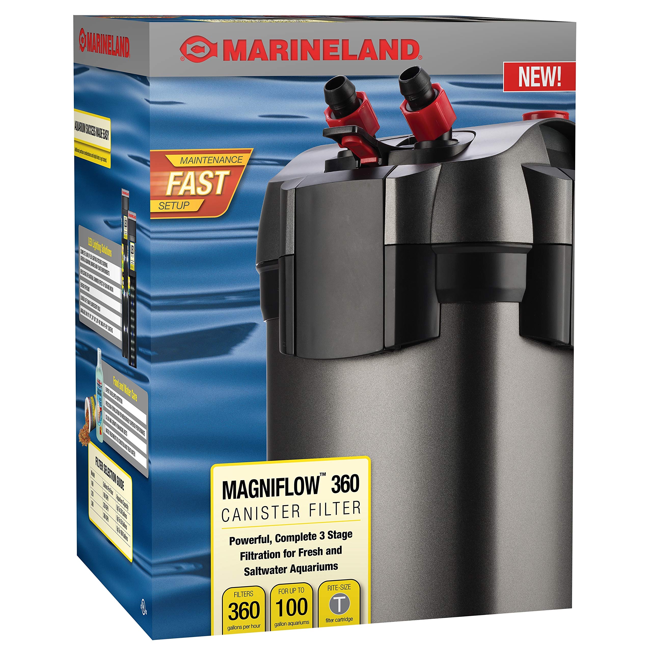 Marineland Magniflow Canister Filter For aquariums, Easy Maintenance,Black