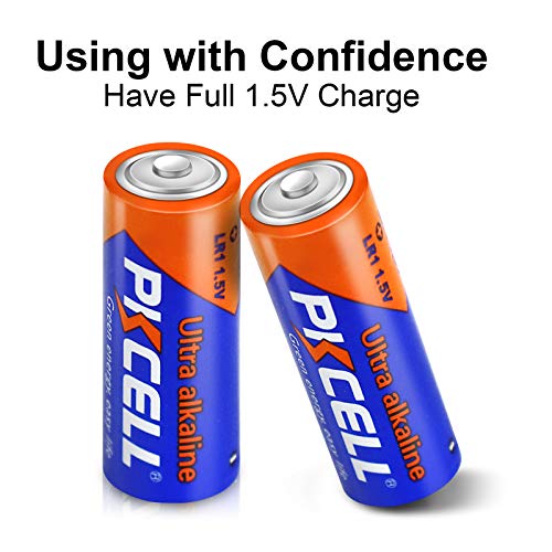 PKCELL 5 Counts 1.5V LR1/MN9100/E90/N Size Alkaline Batteries, Leak-Proof Batteries, High Performance and Powerful Batteries, Suitable for All Kinds of Electronic Equipment