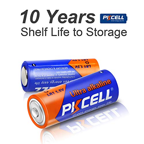 PKCELL 5 Counts 1.5V LR1/MN9100/E90/N Size Alkaline Batteries, Leak-Proof Batteries, High Performance and Powerful Batteries, Suitable for All Kinds of Electronic Equipment