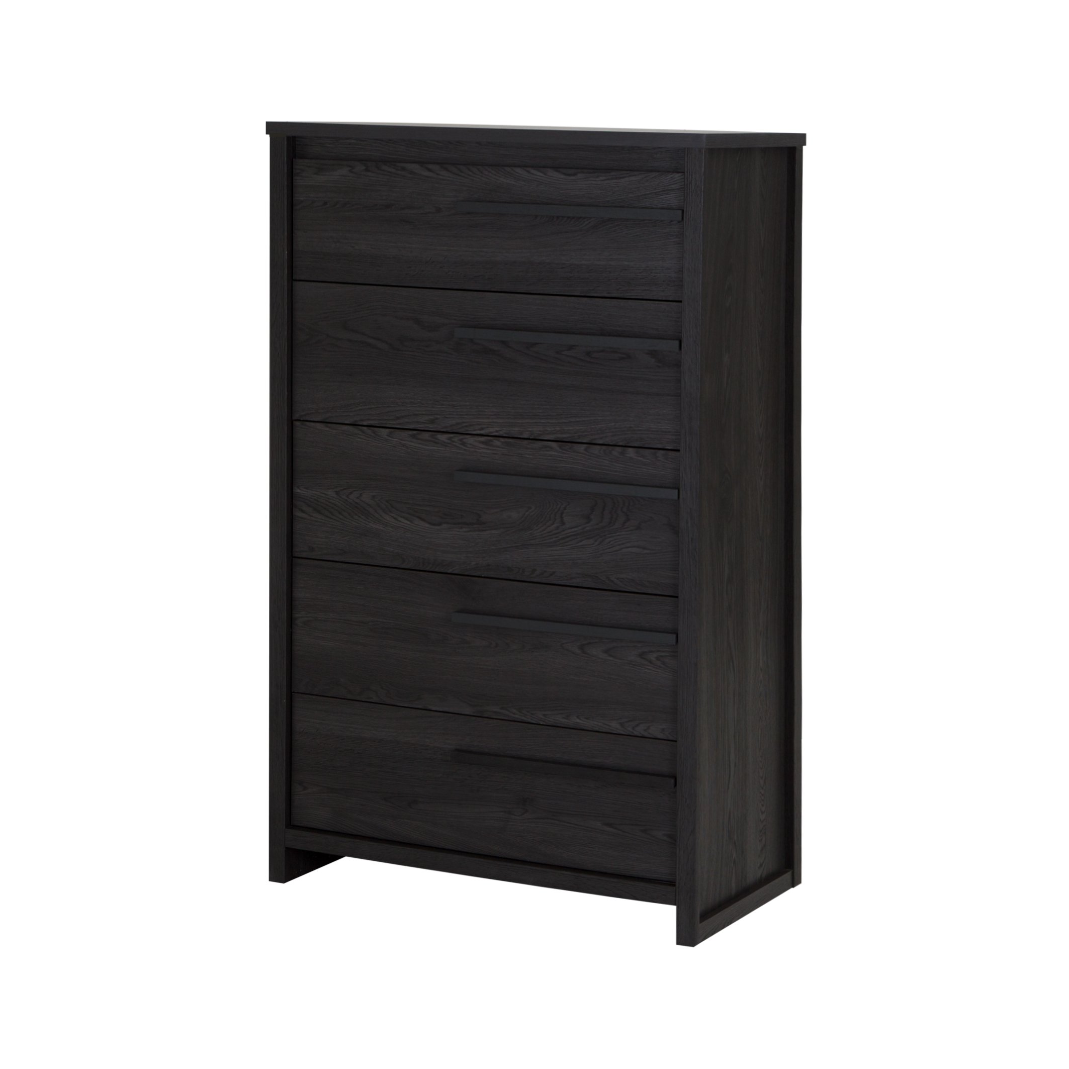 South Shore Tao 5-Drawer Dresser, Grey Oak with Wooden Handles