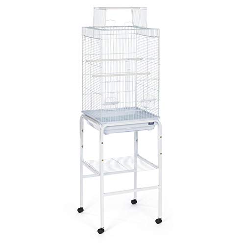 Prevue Pet Products SP445W Bird Cage Stand with Shelf, White