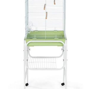 Prevue Pet Products Bird Cage Stand with Shelf, White