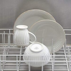 Lenox White French Perle Groove 4Pc Place Setting, 6.95 LB