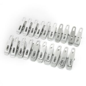 metal clothespins hanging clothes flat clips pins 20 pcs silver tone