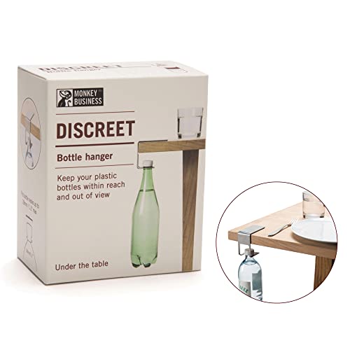 Monkey Business Discreet: Fun Bottle Hanger | Lever-Based Bottle Organizer That Goes on The Edge of a Table | Cute Kitchen Gadgets, Water Bottle Clip for More Space on The Desk | Office Accessories