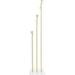 Umbra Trigem Hanging Jewelry Organizer Tiered Tabletop Countertop Free Standing Necklace Holder Display, 3, Brass/White