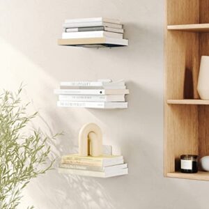 Umbra 330639-560 Conceal Floating Bookshelf, Set of 3, Small, Silver