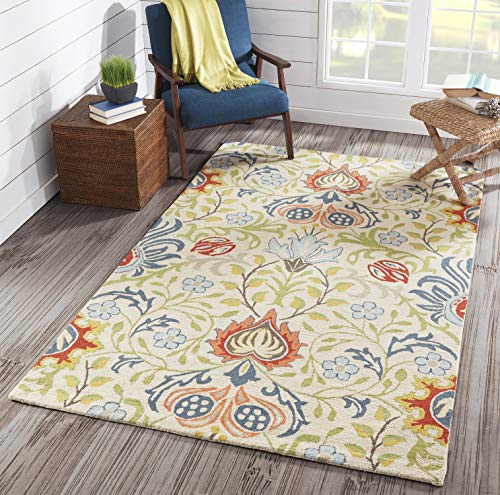 Momeni Rugs Newport Collection, 100% Wool Hand Tufted Loop Cut Contemporary Area Rug, 2' x 3', Multicolor