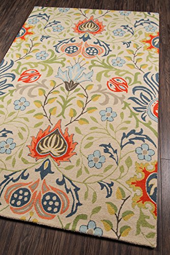 Momeni Rugs Newport Collection, 100% Wool Hand Tufted Loop Cut Contemporary Area Rug, 2' x 3', Multicolor