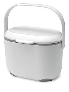 addis 2.5 litre kitchen compost caddy, white/grey