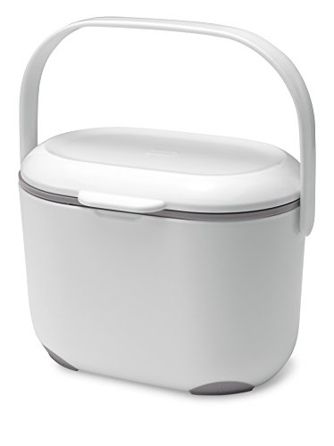 Addis 2.5 Litre Kitchen Compost Caddy, White/Grey