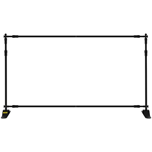 VEVOR Backdrop Banner Stand 10 x 8 Ft Adjustable Height Background Stand Backdrop With Newest Step and Repeat Backdrop Stand For Parties Wedding Photo Booth Trade Show 1 Carrying Bag