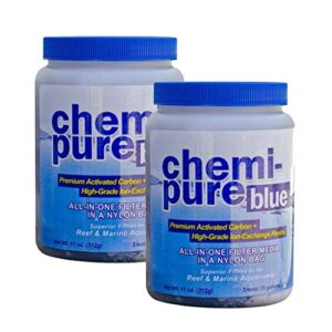 boyd enterprises chemi-pure blue filtration media for aquarium, 11-ounce (2 pack)