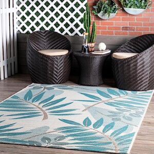 nuLOOM Outdoor Trudy Area Rug, 5x8, Turquoise