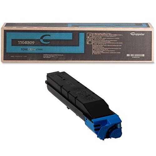 Copystar Genuine Brand Name, OEM TK8309C (TK-8309C) Cyan Toner Cartridge (15K YLD) for CS-3050ci, CS-3051ci, CS-3550ci Printers