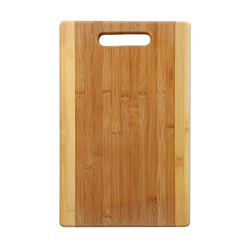 YBM Home Bamboo Cutting Board with Handle for Food Prep, Meat, and Vegetables - 100% Natural Chopping Board and Butcher Block, 1 Unit, Small (12.6 in. L x 8.6 in. W x 0.375 in. H)