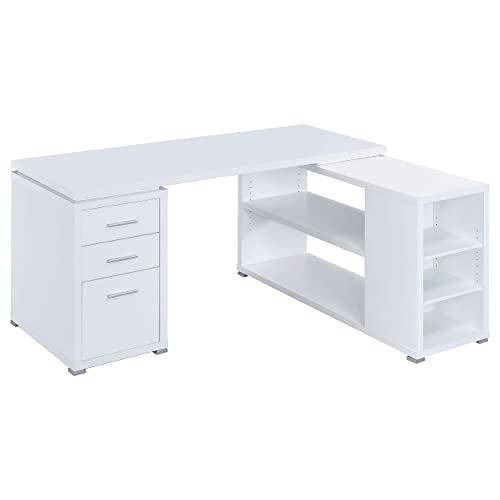 Coaster Home Furnishings Yvette L-Shape Office Desk White