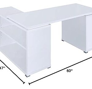 Coaster Home Furnishings Yvette L-Shape Office Desk White