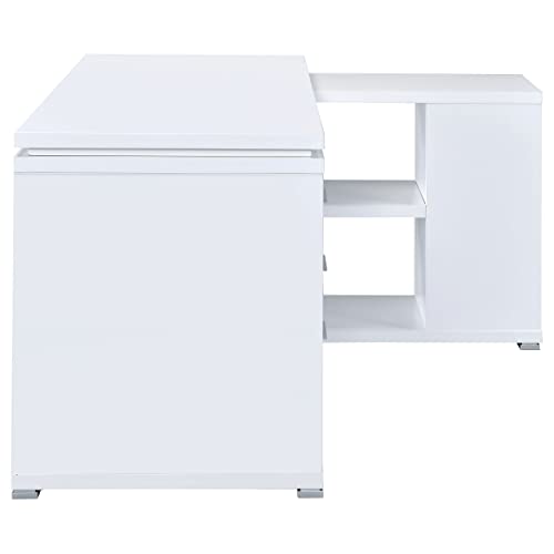 Coaster Home Furnishings Yvette L-Shape Office Desk White