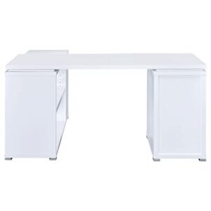 Coaster Home Furnishings Yvette L-Shape Office Desk White