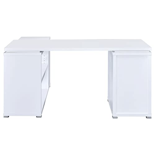 Coaster Home Furnishings Yvette L-Shape Office Desk White