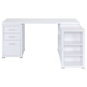 Coaster Home Furnishings Yvette L-Shape Office Desk White