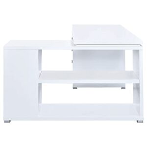 Coaster Home Furnishings Yvette L-Shape Office Desk White