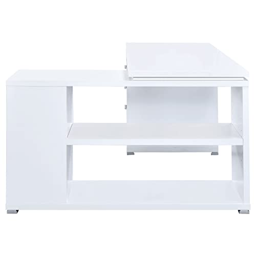 Coaster Home Furnishings Yvette L-Shape Office Desk White