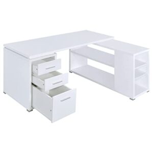 Coaster Home Furnishings Yvette L-Shape Office Desk White