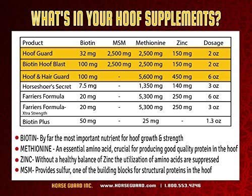 Equine Hoof Guard 10 lb, Concentrated Hoof Supplement, 32 mg. of Biotin