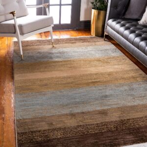 Unique Loom Fars Collection Area Rug - Manila (6' 1" x 9' Rectangle, Multi/ Light Brown)