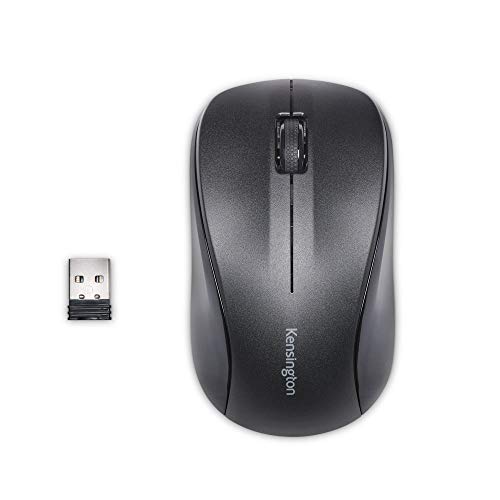 Kensington Silent Mouse-for-Life Wireless USB Mouse - Black (K72392US),1.5" x 2.4" x 4.3"