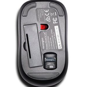 Kensington Silent Mouse-for-Life Wireless USB Mouse - Black (K72392US),1.5" x 2.4" x 4.3"