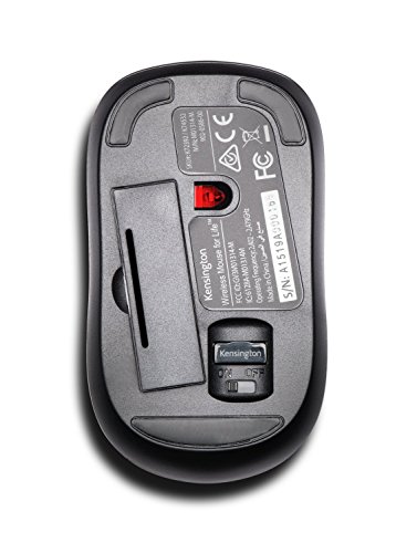 Kensington Silent Mouse-for-Life Wireless USB Mouse - Black (K72392US),1.5" x 2.4" x 4.3"