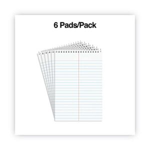 Universal 96920Pk Steno Books, Gregg Rule, 6 X 9, White Sheets, 80/Pad, Red Cover, 6 Pads/Pack