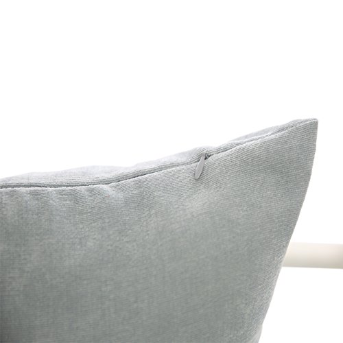 Deconovo Throw Decorative Hand Made Corduroy Pillow Case Cushion Cover with Invisible Zipper, 18x18 Inch, Silver Gray